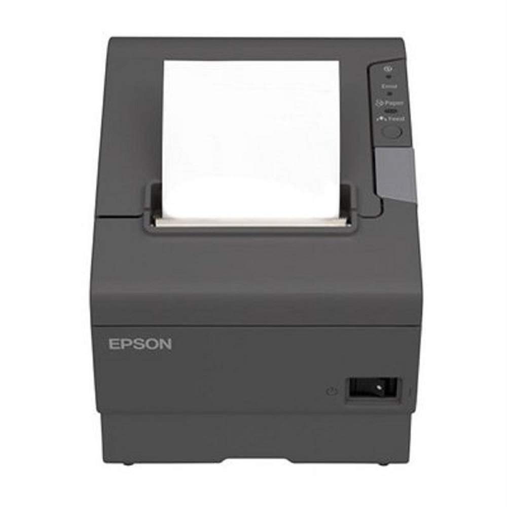 Epson TM-T88VI, USB, RS232, Ethern. 180 dpi, direct thermal, Black, C31CE94112 (180 dpi, direct thermal, Black incl.: psu, (EU), cable cover, paper width adp, switch cover, buzzer,)