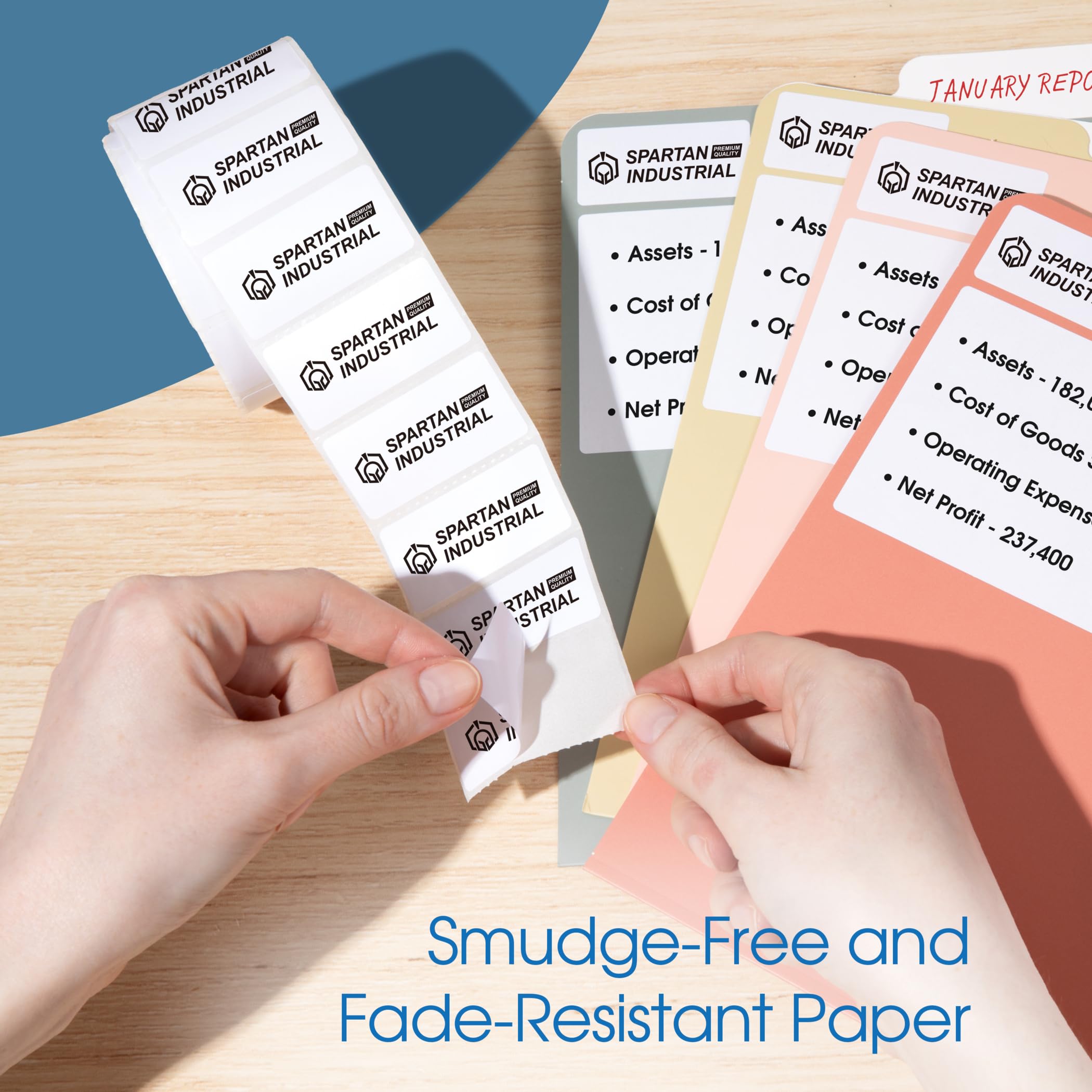 2.25" X 1.25β Direct Thermal Labels, Perforated Barcode Address Labels, Compatible with Rollo & Zebra Desktop Printers - 10 Rolls, 1000/Roll
