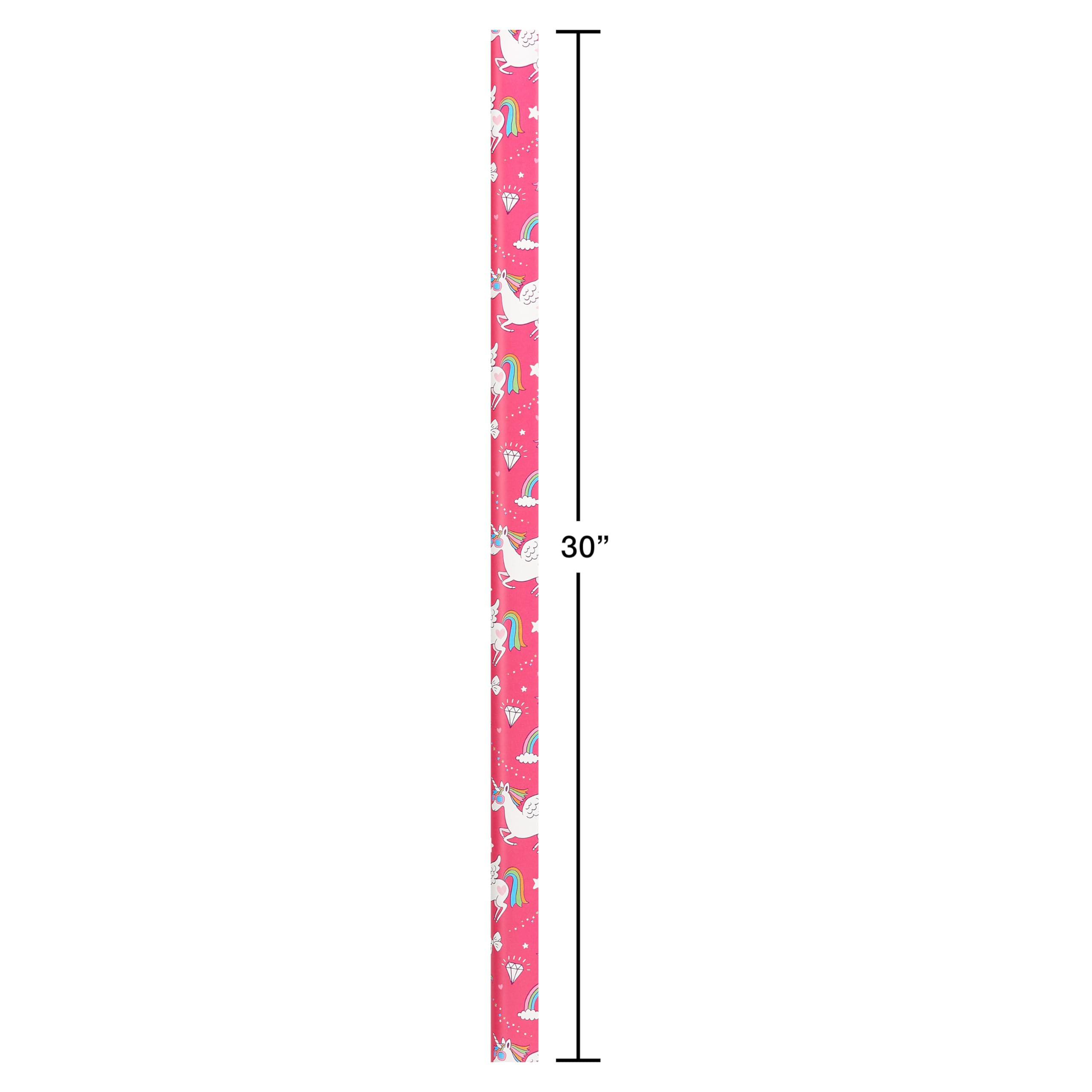 American Greetings Reversible Birthday Wrapping Paper for Kids, Dinosaurs and Unicorns (3 Rolls, 120 sq. ft)