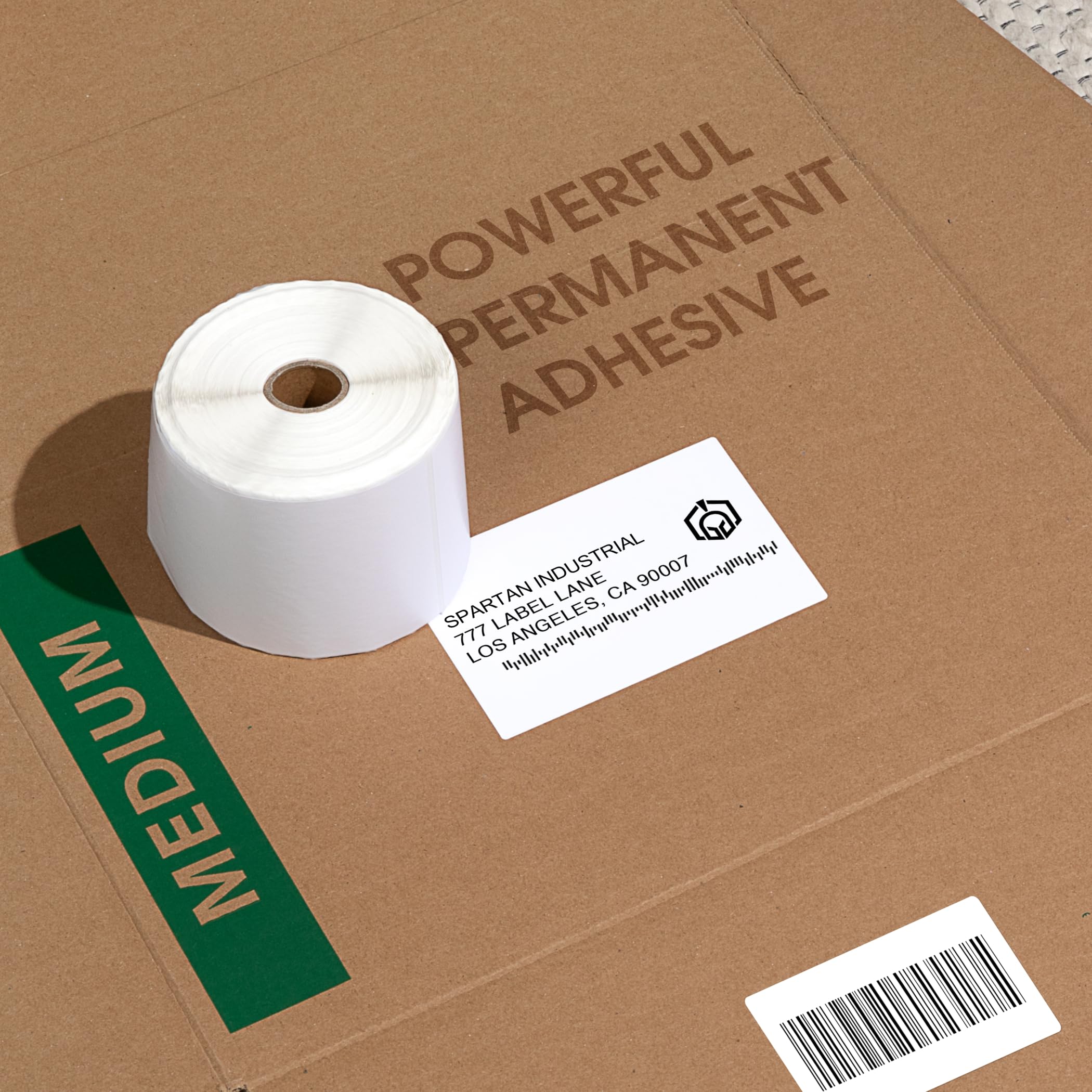 2.25" X 1.25β Direct Thermal Labels, Perforated Barcode Address Labels, Compatible with Rollo & Zebra Desktop Printers - 10 Rolls, 1000/Roll