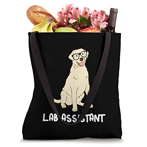 Lab Assistant Nerdy Yellow Labrador Retriever Tote Bag