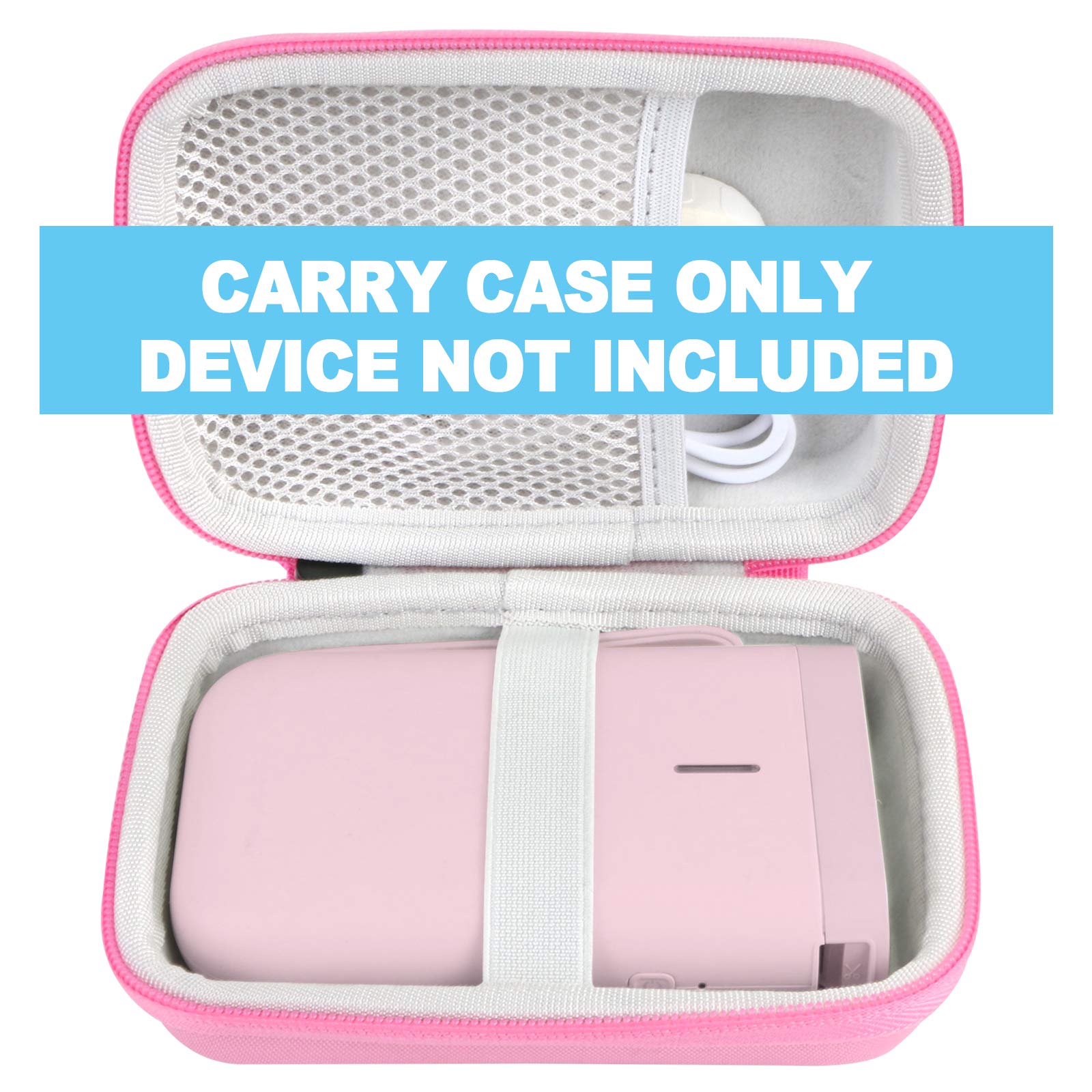 Baval Hard Carrying Case Replacement for Label Maker Machine NiiMbot D11 D110 Portable Wireless Bluetooth Label Printer (Pink)