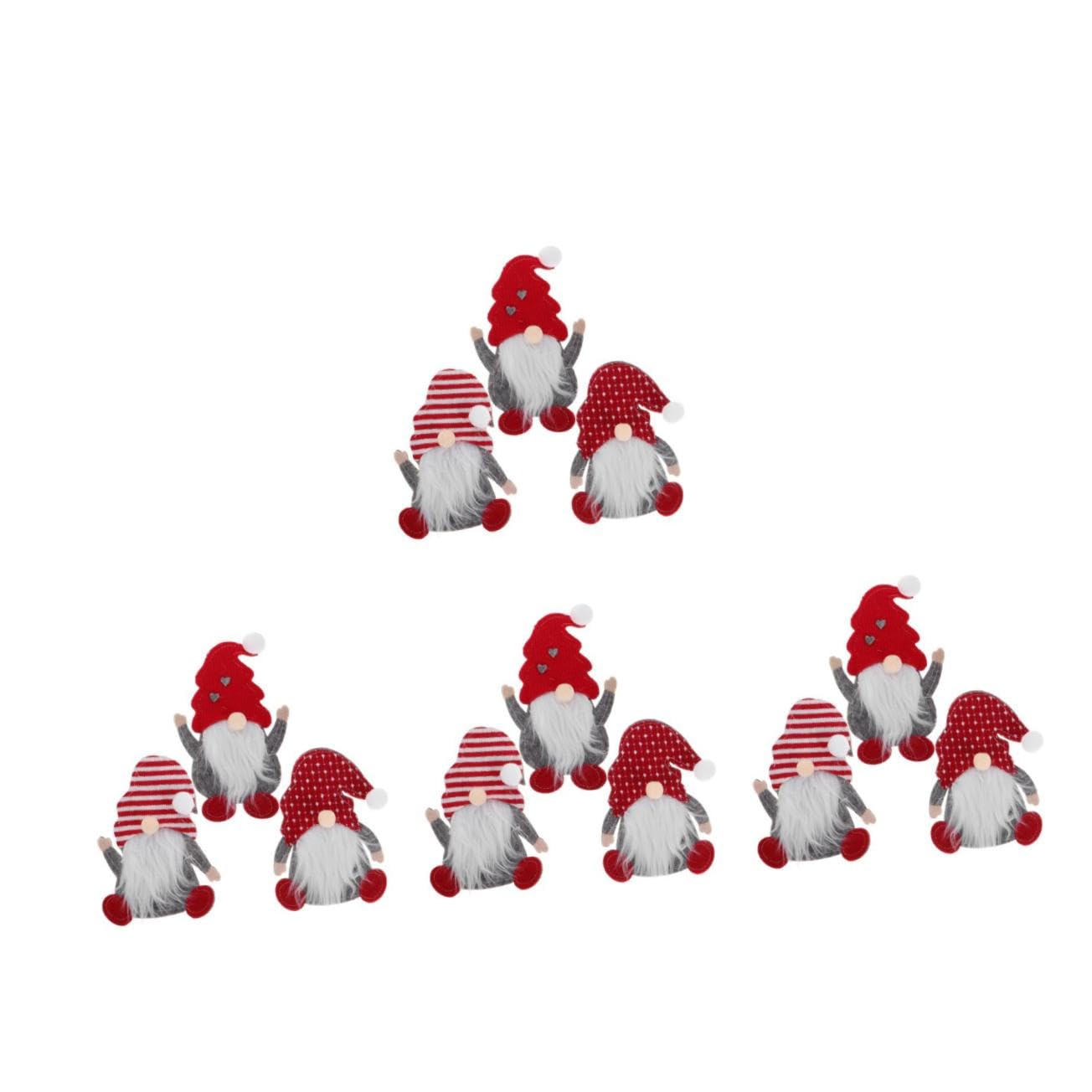 Hemoton Gnome Tableware Utensil Holders: Fabric Cutlery Pouch Cover Holiday Knives Forks Bag Decorative Dinner Table Centerpiece For Holiday Party Supplies 12pcs