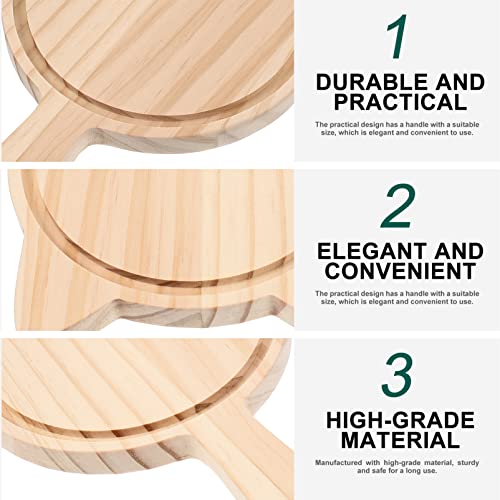Wooden Cheese Board with Handle Cat Shaped Unfinished Chartuterie Board Chopping Board for DIY Painting 5 Inch (Color : As Shown2, Size : 26.7X15.2X1.5CM)