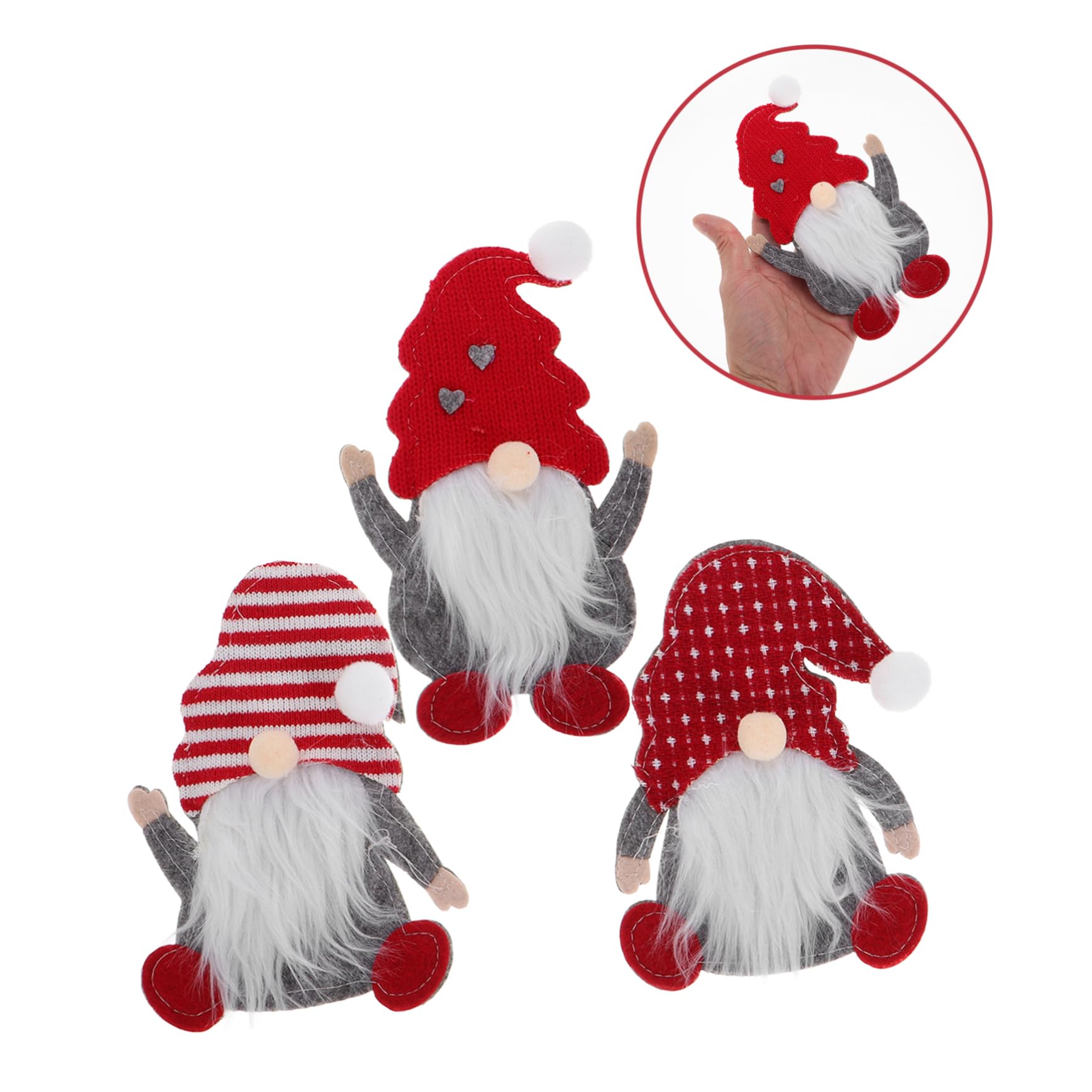 Hemoton Gnome Tableware Utensil Holders: Fabric Cutlery Pouch Cover Holiday Knives Forks Bag Decorative Dinner Table Centerpiece For Holiday Party Supplies 12pcs