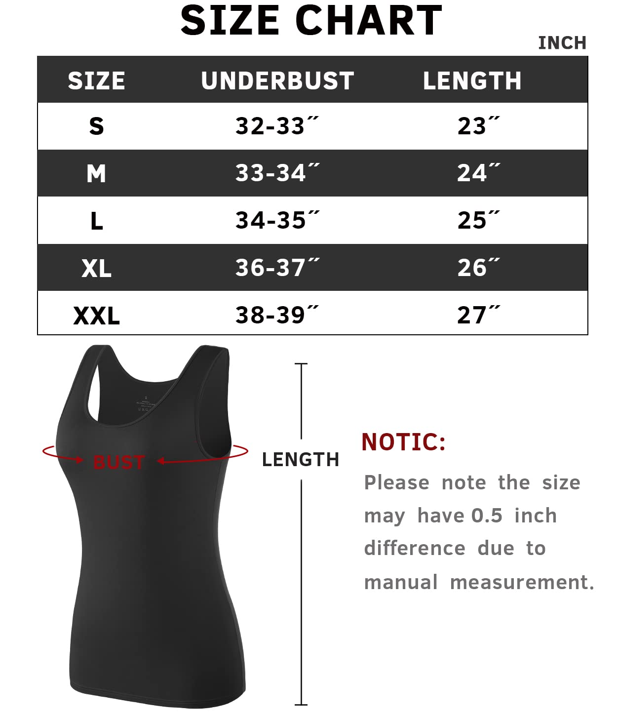Rosyline 4 Piece Women Tank Tops Basic Sleeveless Undershirt Layering Tanks Black/Grey/White/Pink XL
