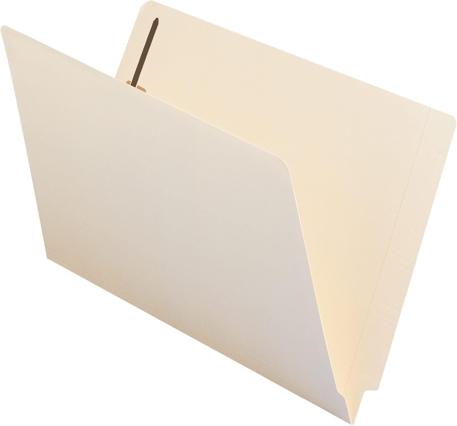 Smead End Tab Fastener File Folder, Shelf-Master® Reinforced Straight-Cut Tab, 2 Fasteners, Legal Size, Manila, 50 per Box (37115)