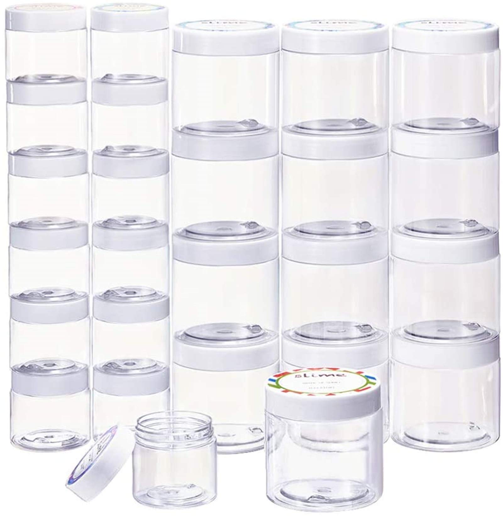 SGHUO 24 Pack Empty Slime Containers