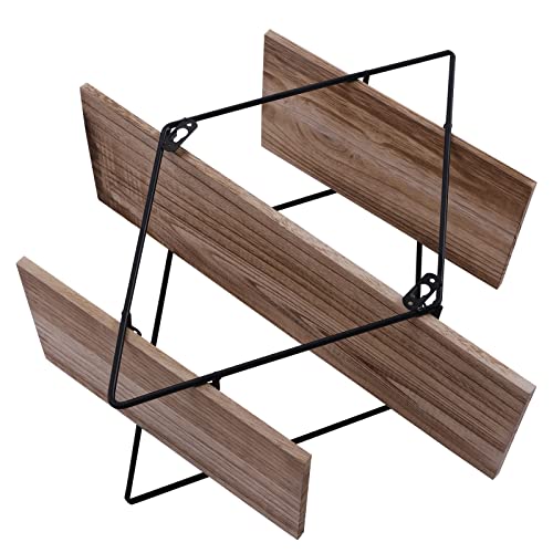BILPIKOGoo Floating Shelves for Wall, Geometric Diamond Wall Shelves, 3 Tier Hanging Floating Display Shelf Decor, Geometric Style Decor Shelf for Bedroom Living Room Office