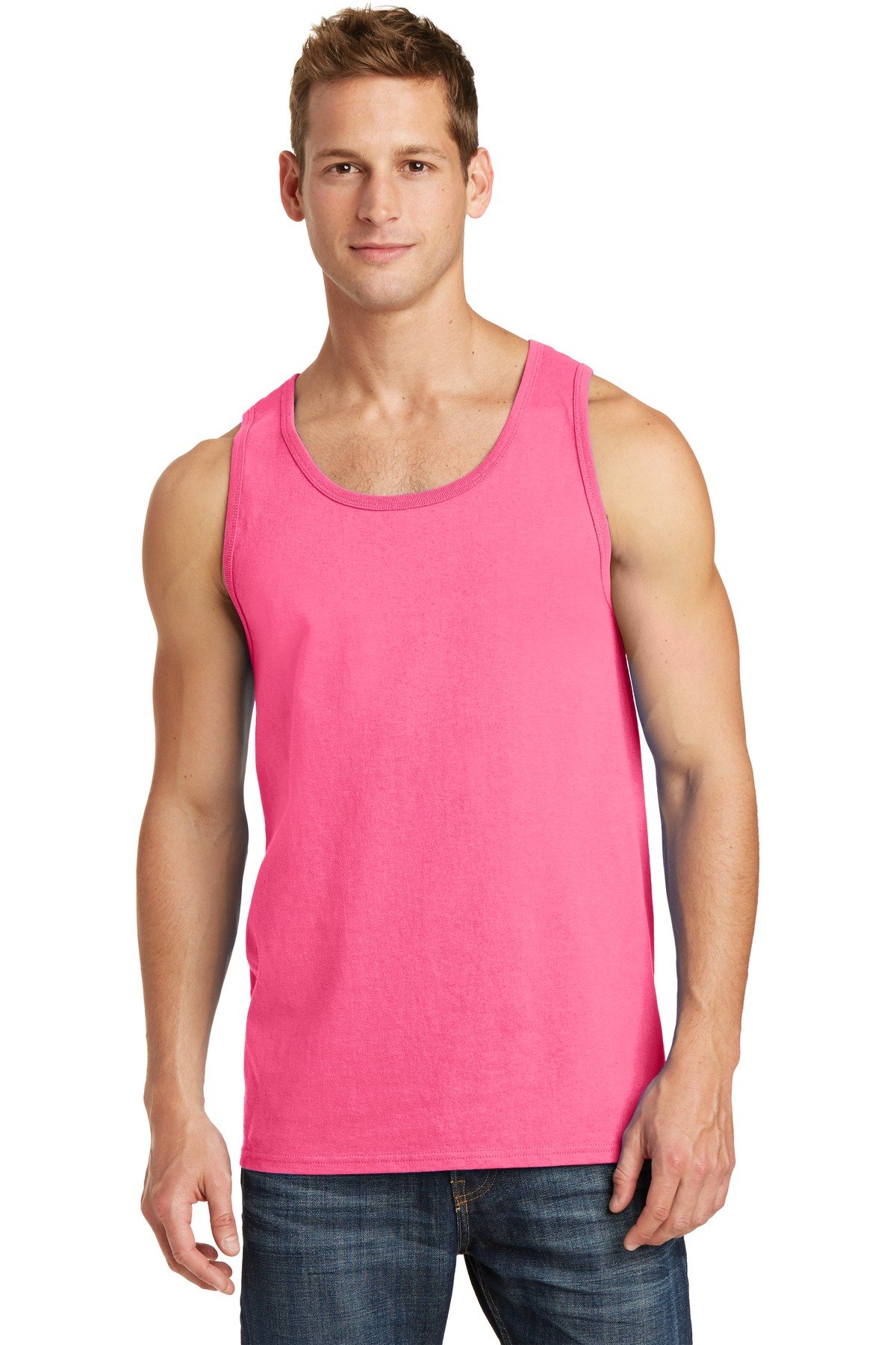 Port & Company PC54TT 100% Cotton Tank Top - Neon Pink - M