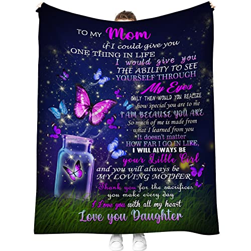 Coolim Gifts for Mom, Mom Birthday Gifts, Birthday Gifts for Mom from Daughter, Mom Blanket, to My Mom Blanket