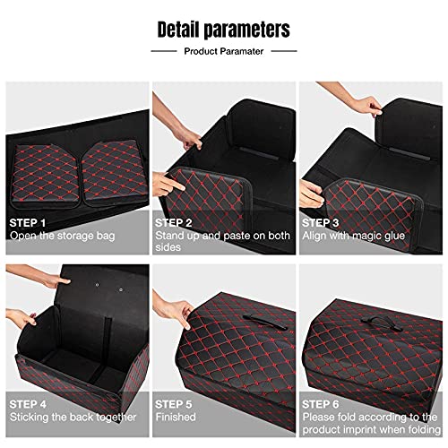 Multipurpose Collapsible Car Trunk Storage Organizer with Lid Portable Car Storage Bag Car Trunk Organizer (50CM.)