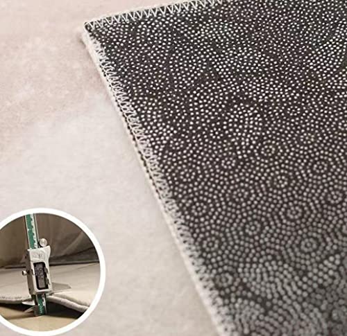 White Brown Retro Round Checkered Area Rug for Living Room Bedroom Playroom Washable Soft Wool Plush Throw Circle Carpet Under Dining Table Beside Bed Chair Runner Rug 7ft