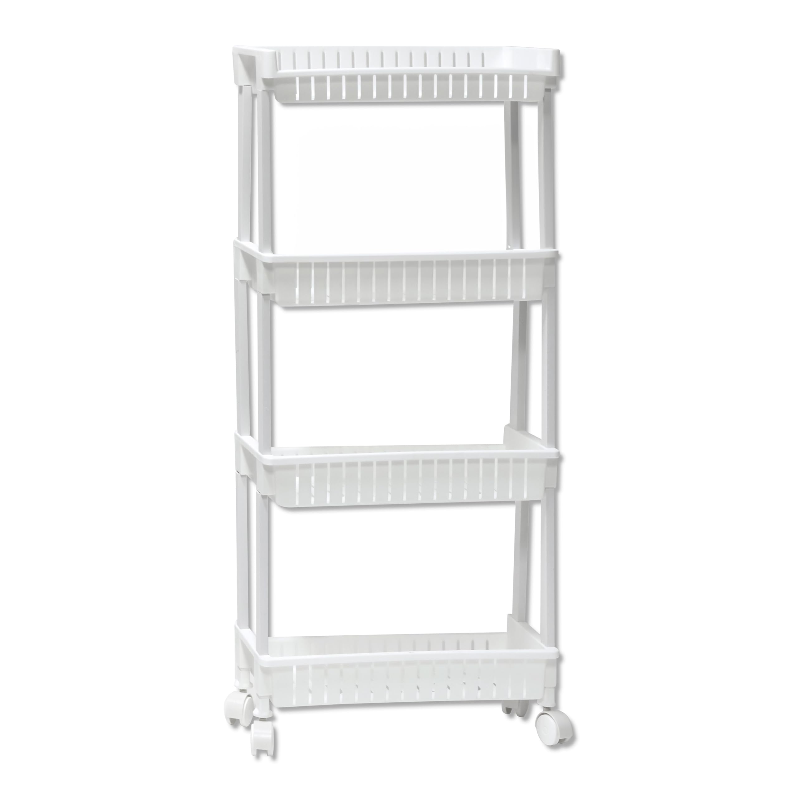 Trademark Innovations Laundry Shelves, 4 Tier, White