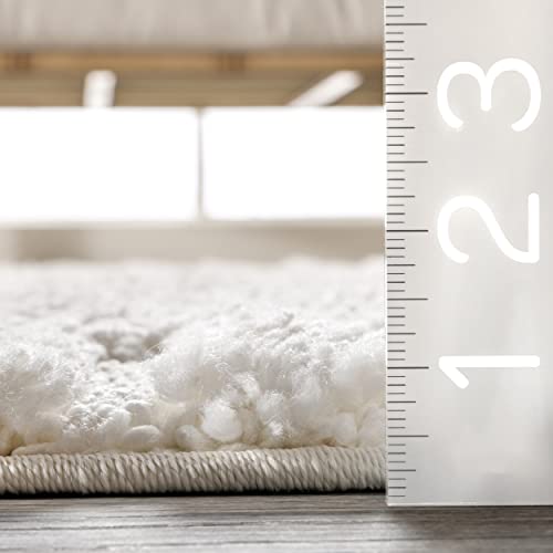 nuLOOM Risette Geometric Shag Tassel Area Rug, 9' x 12', Beige