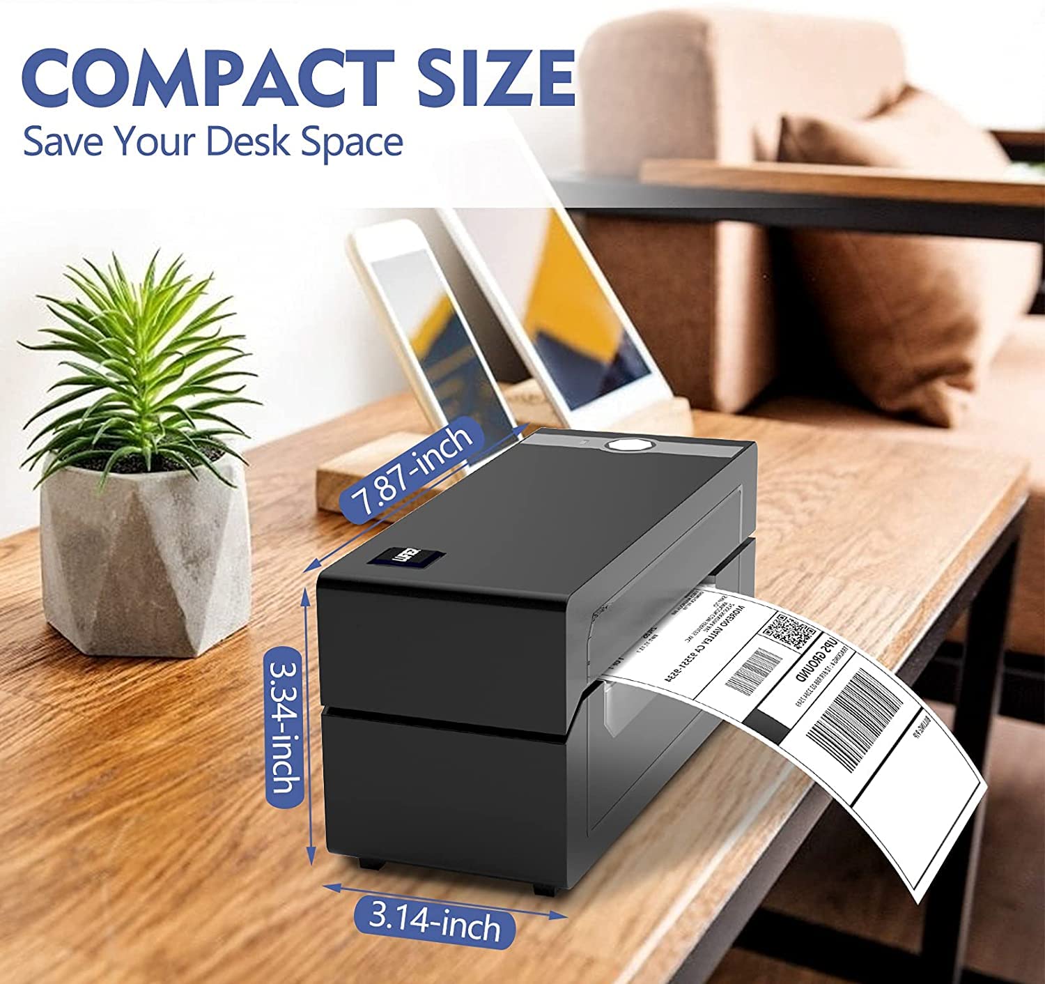 LUFIER 4x6 Label Printer - Commercial Grade Thermal Label Printer for Shipping Packages, Thermal Printer for Shipping Labels Printer Work with USPS UPS FedEx Shopify Ebay Amazon Support Windows & Mac