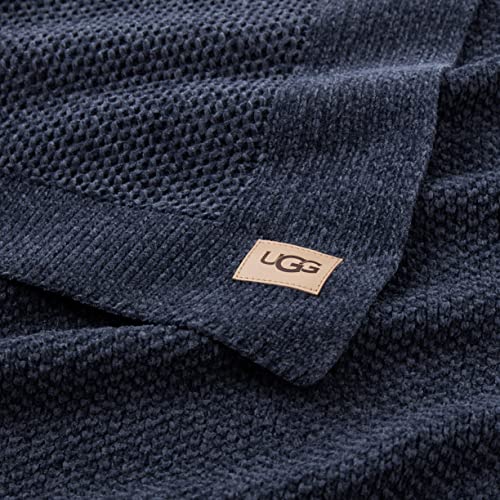 UGG Amata Couch Throw – Decorative Chenille Knit Accent Blanket – Sofa Throw – Cozy Home Décor – Soft, Luxurious Throw Blanket with Border for Sofa or Bed - 50” x 70” - Imperial