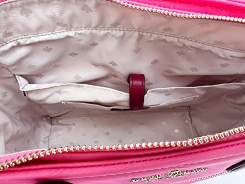 Kate Spade Chelsea Medium Top Zip Satchel Crossbody Nylon Pink Dahli Multi