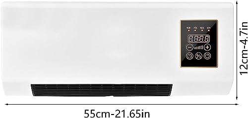 Small Air Conditioner Remote Control,2000W Wall Mounted Conditioner Mini,Cooling & Heating Conditioner with Conditioning Hot Fan,Portable Wall Mounted Ac & Heater Combo for Home Bedroom Office/22