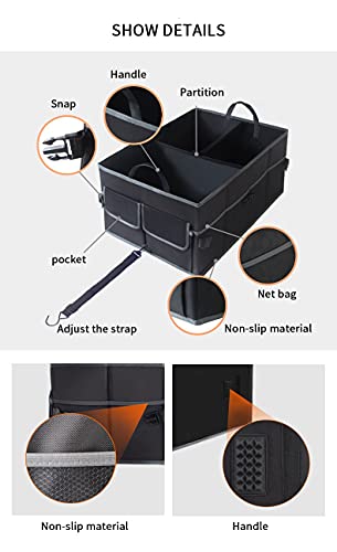Car Trunk Organizer Car Soft Felt Storage Box Cargo Container Box Trunk Bag Stowing Tidying Holder Multi-Pocket