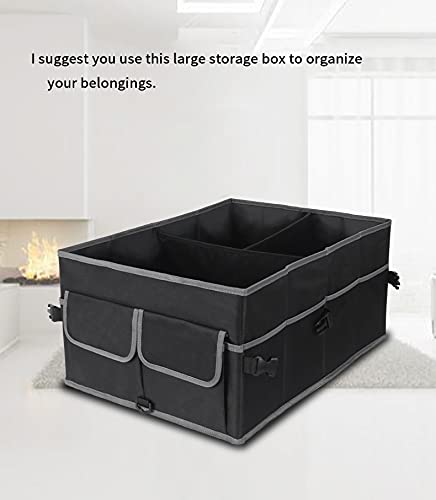 Car Trunk Organizer Car Soft Felt Storage Box Cargo Container Box Trunk Bag Stowing Tidying Holder Multi-Pocket