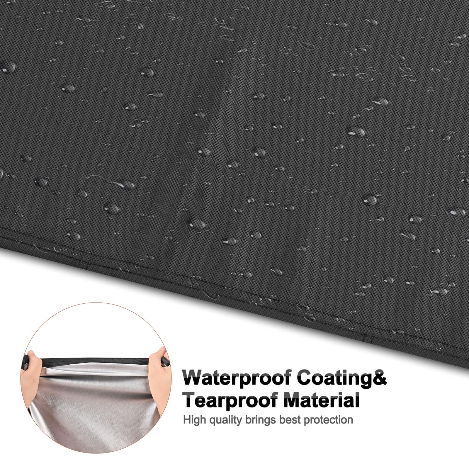 Mrrihand Central Air Conditioner Cover for Outside Units Waterproof Heavy Duty AC Unit for Outdoor Large AC Cover for Winter (36"X36"X39")-Balck