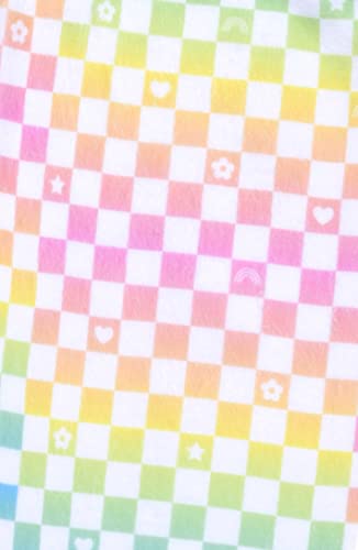 iscream Silky Soft Plush 56" x 60" Pretty Print Fleece Throw Blanket - Ombre Checker