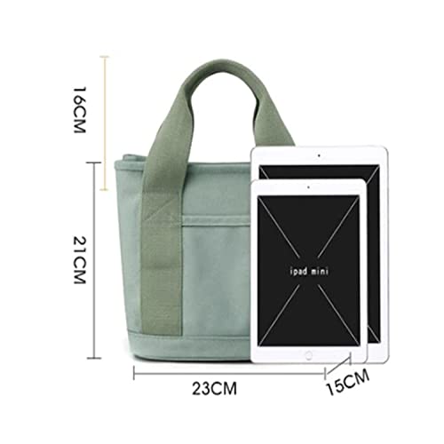 Large Capacity Multi-Pocket Handbag Canvas Tote Purses Crossbody Bag for Women Japanese Handmade Tote Crossbody Bag (Khaki)