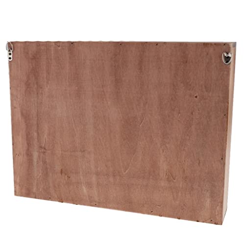 KLKCMS Wall Mounted Shelving Unit with Storage Shelf with 12 Compartments , Brown