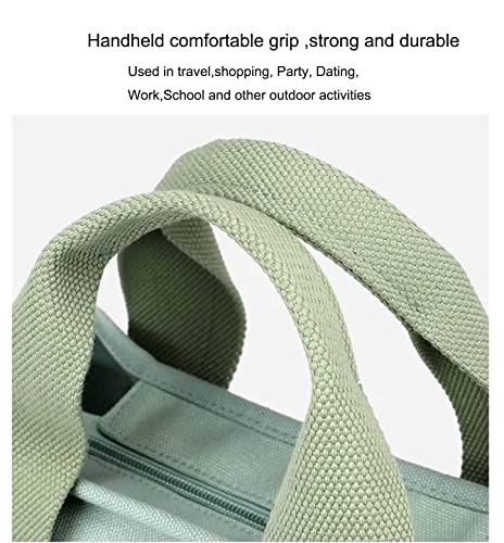 Canvas Tote Handbag for Women Large Capacity Crossbody Bag Satchel Handbags Multi-Pocket Tote Hand Bag Vintage Shoulder Strap Blue