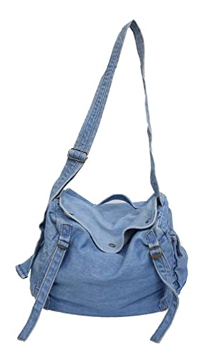 Denim Shoulder Bag for Women Men Large Hobo Bag Crossbody Bag Tote Handbag Messenger Bag Purse Satchel Fashion Bags