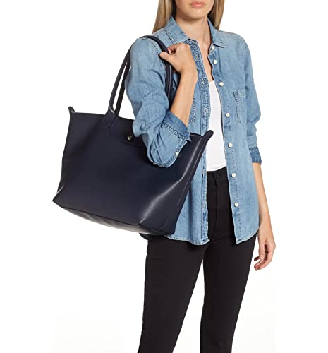 Longchamp Le Pliage City Coated Canvas Large Shoulder Tote, Navy
