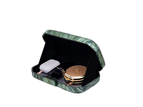 wydzrt Women's handbag Marble acrylic purse elegant evening clutch handbag crossbody bag (green)
