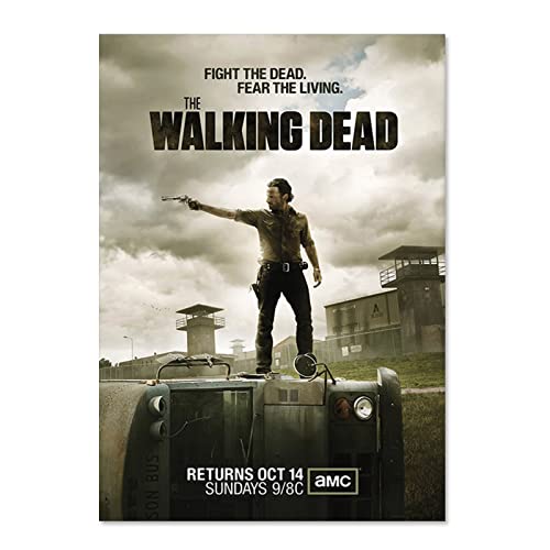 LuxBay HD Canvas The Walking Merch Dead Poster Print Decoration Wall Art for Room Decor 12"x18"