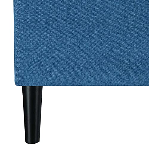 Convenience Concepts Designs4Comfort Magnolia Storage Ottoman with Reversible Trays, Soft Blue Fabric