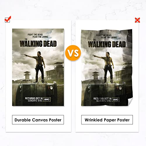 LuxBay HD Canvas The Walking Merch Dead Poster Print Decoration Wall Art for Room Decor 12"x18"