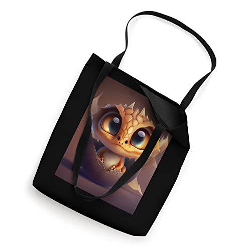 Happy Dragon Baby Hatching From A Dragon Egg - Magic Dragon Tote Bag