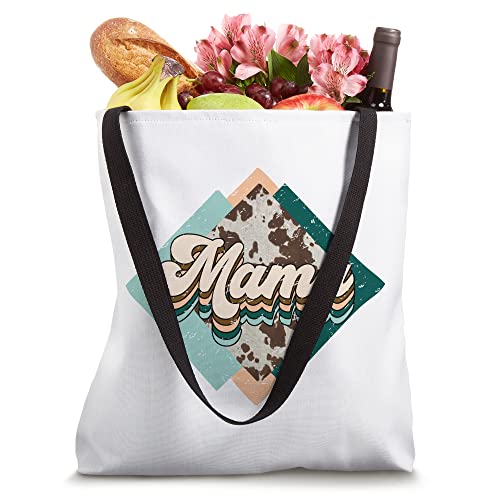 Western Country Boho Mama Cowhide Turquoise Western Mama Tote Bag