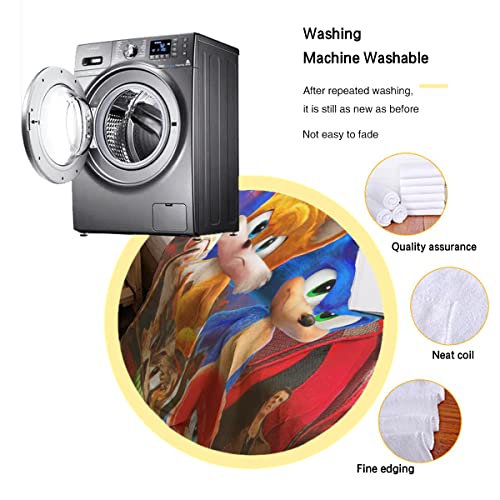 Cartoon Hedgehog Throw Blanket Ultra Soft Flannel Fleece Blanket Livingroom Sofa Blanket Lightweight Plush for Kids Adults 60"x50"