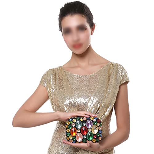 MXIAOXIA Acrylic Beaded Women Evening Bags with Chain Shoulder Small Purse Day Clutches for Wedding Party Dinner Evening Bags