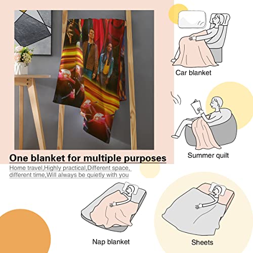 Cartoon Hedgehog Throw Blanket Ultra Soft Flannel Fleece Blanket Livingroom Sofa Blanket Lightweight Plush for Kids Adults 60"x50"