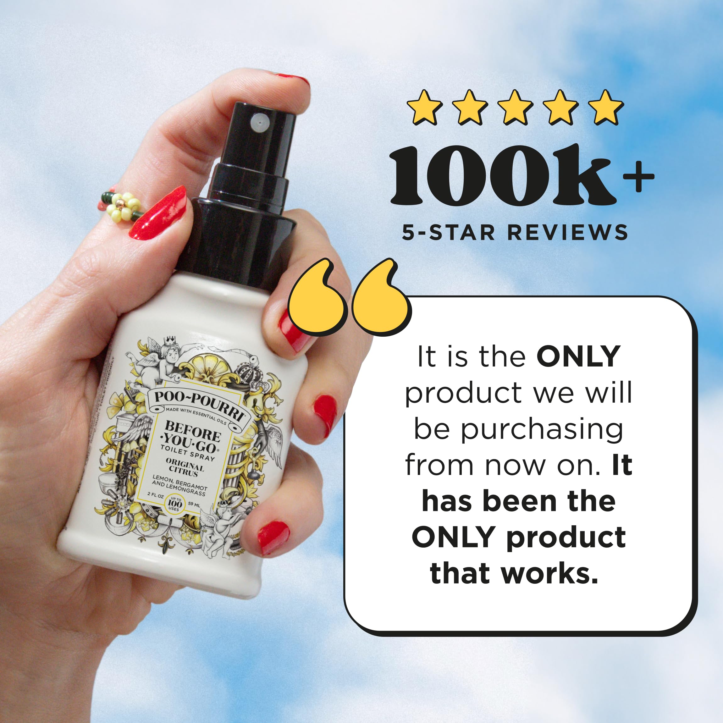 Poo-Pourri Before-You- go Toilet Spray, 4 Fl Oz (Pack of 1), Original Citrus