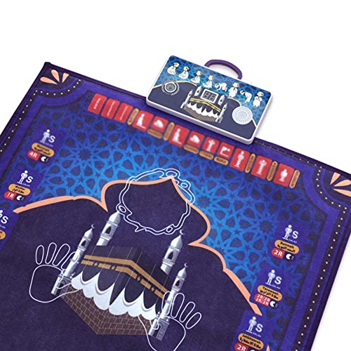 jiaohaowei Interactive Smart Prayer Mats for Kids Muslim Soft Islamic Cartoon Prayer Mat Muslim Prayer Mat Salah Best Ramadan Gift for Boys Girls