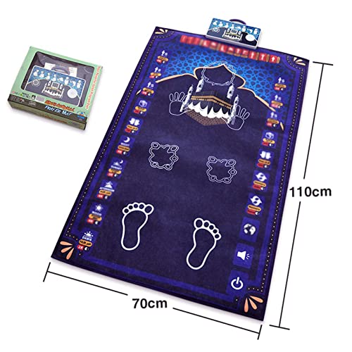 jiaohaowei Interactive Smart Prayer Mats for Kids Muslim Soft Islamic Cartoon Prayer Mat Muslim Prayer Mat Salah Best Ramadan Gift for Boys Girls
