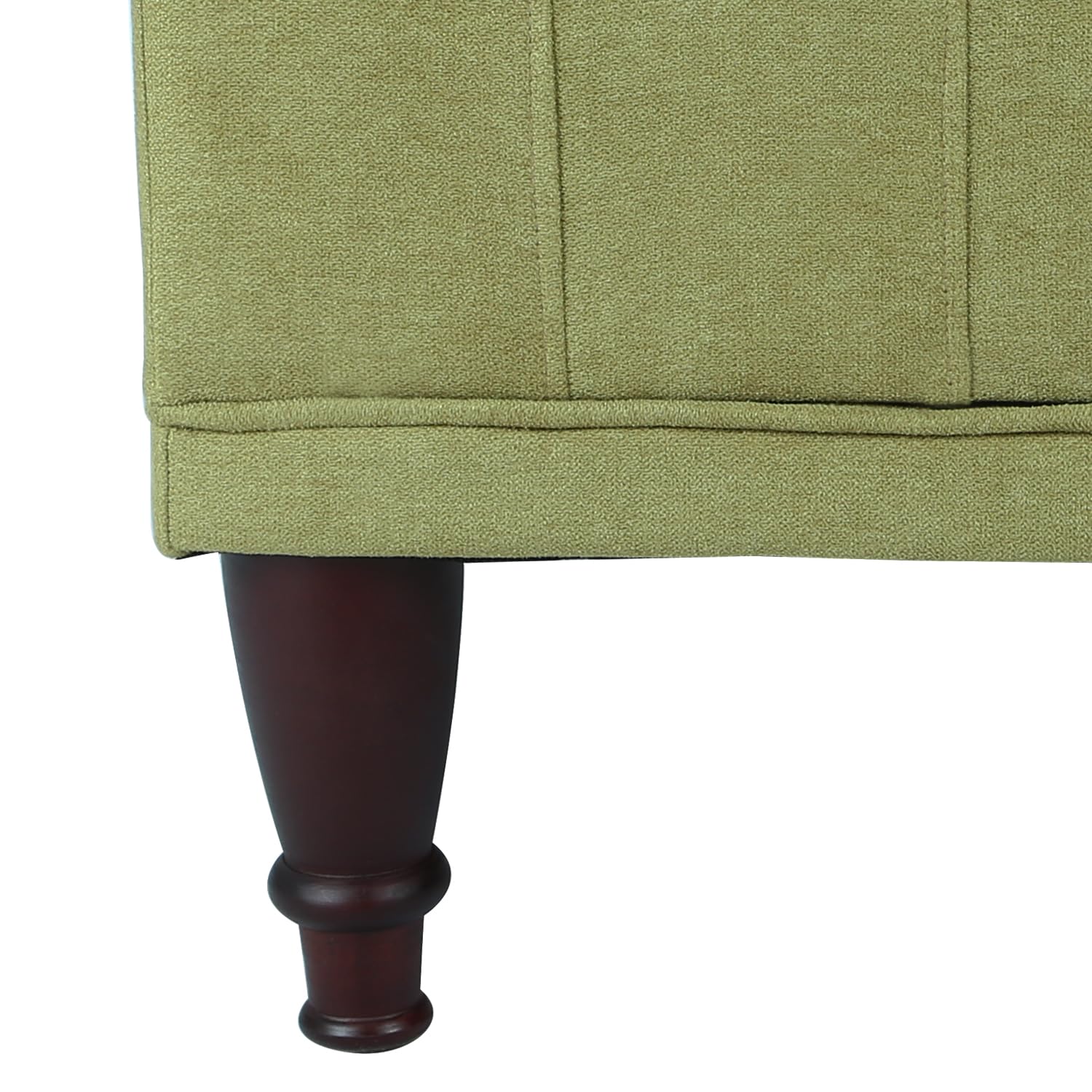 Homebeez Home Decor Ottoman,41.9 Inch Tufted Storage Bench Rectangular Footrest Stool for Entryway, Living Room and Bedroom, Green