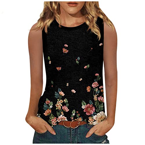 Generic Loose Tank Top for Women Casual Black Tank Top Women Prited Tank Top with Built In Bra for Women Cropped Tank Tops for Women Tank Top Tank Tops for Women Casual Summer Womens Tank Tops Summer