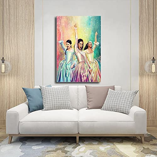 Shruan Hamilton Animatic Schuyler Sisters Canvas Poster Bedroom Decor Sports Landscape Office Room Decor Gift Unframe-style 12x18inch(30x45cm)