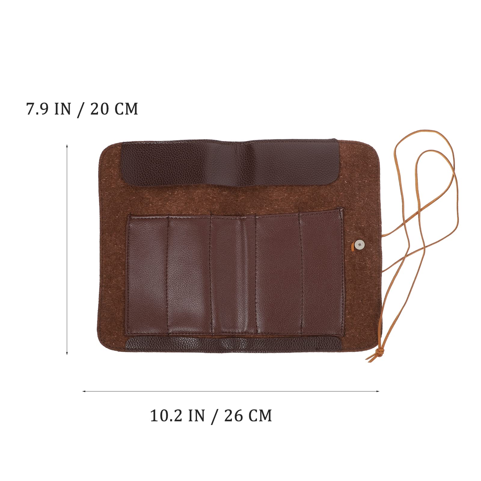 Rosarivae Chef Knife Roll Bag Tools Knives Roll Up Bag Carving Pocket Knives Leather Bag Storage Organizer - Knives not Included