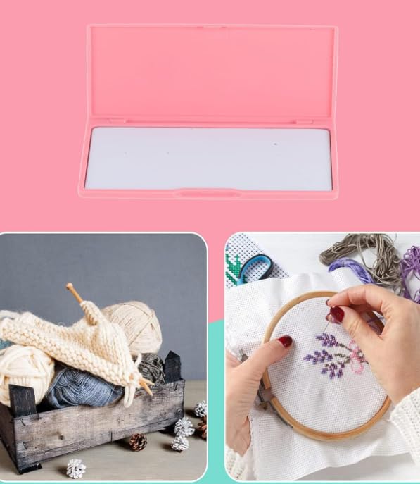 Magnetic Needle Storage Case, Rectangle Magnetic Needle Keeper Cross Stitch Sewing Knitting Pin Holder Case Organizer Container Tool