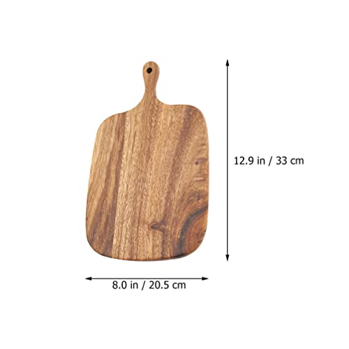 Wood Cutting Board with Handle Wooden Chopping Board Pizza Paddle Meat Bread Serving Board Charcuterie Board Chopping Blocks Dessert Tray for Fruit Vegetables Cheese